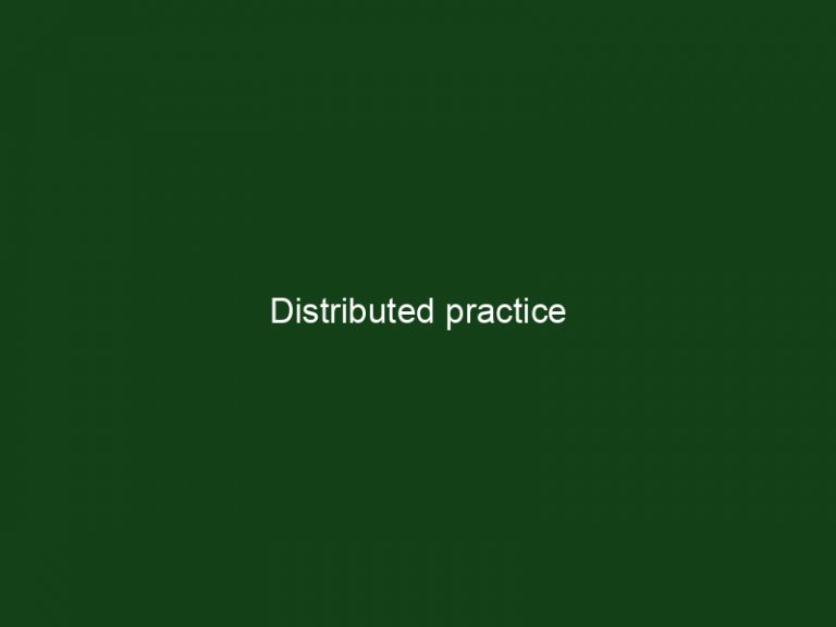 Distributed practice - Key To Study