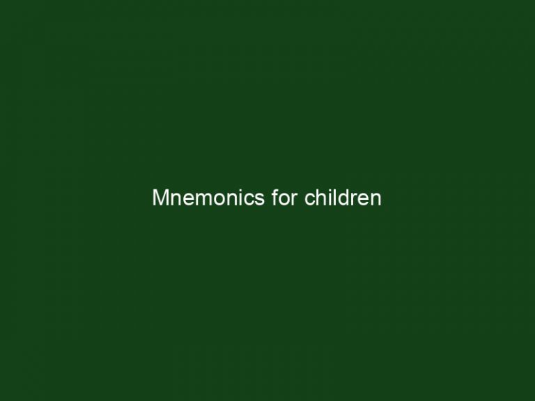 Mnemonics for children - Key To Study