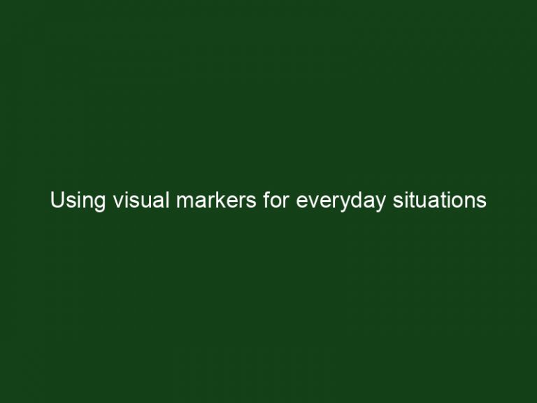 Using visual markers for everyday situations - Key To Study